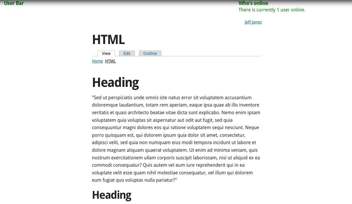 Empty regions incorrectly showing up when logged in | Drupal Groups